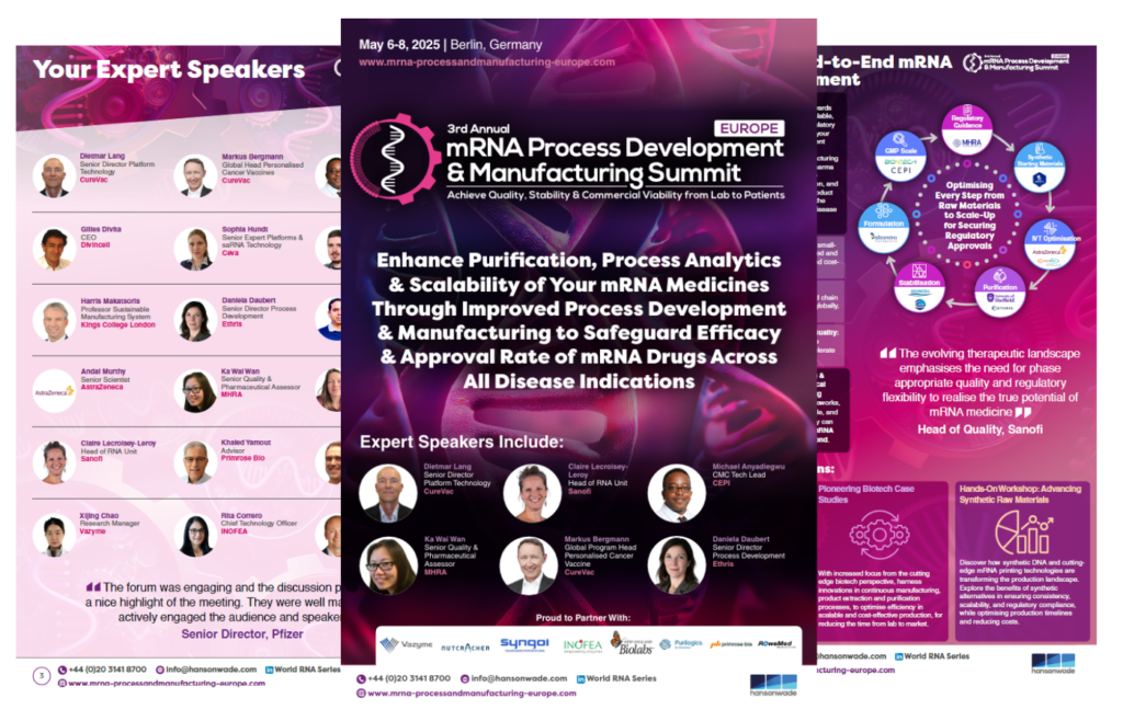 Full Event Guide | mRNA Process Development & Manufacturing Europe